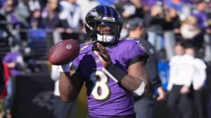 Lamar Jackson: Pushes bills fan| Why does wear a ski mask - sportsjone